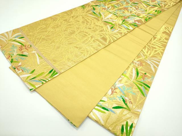 平和屋本店■極上　龍村美術織物　たつむら　六通柄　本袋帯　唐織　宗達緑映錦　金銀糸　短冊付き　逸品　CZAA3889s5 平和屋本店□極上 龍村美術織物 たつむら 六通柄 本袋帯 唐織