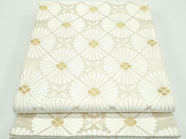 平和屋着物■極上　六通柄袋帯　唐織　菊　金糸　逸品　未使用　CZAA3912s5