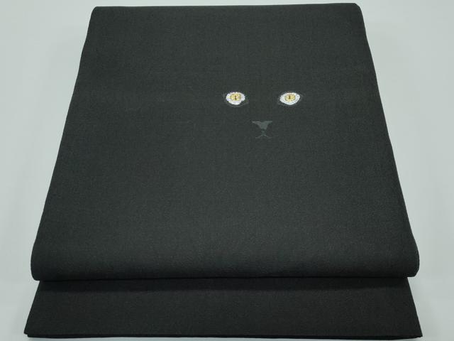 平和屋着物■極上　夏物　太鼓柄袋帯　作家物　黒猫　黒地　金銀糸　上代70万　反端付き　逸品　CZAA3923s5