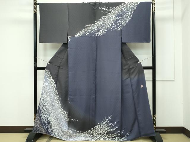 平和屋本店■極上 十日町 名門 滝泰謹製 訪問着 絞り 中国三大刺繍 相良刺繍 草花文 暈し染め 金彩 健勝苑扱い 逸品 未使用 CZAA3955s5