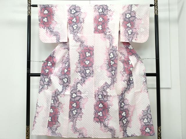 平和屋着物■極上　夏物　浴衣　有松鳴海絞り　花繋ぎ　綿　逸品　CZAA4004s5