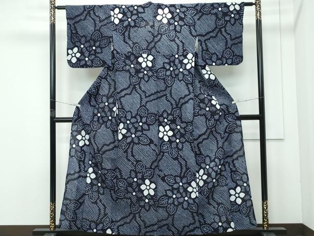 平和屋着物■極上　夏物　浴衣　有松鳴海絞り　草花文　綿　逸品　CZAA4005s5