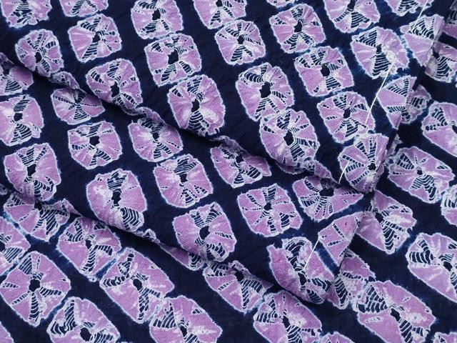 平和屋着物■極上　夏物　浴衣　有松鳴海絞り　鹿の子斜線文　綿　逸品　未使用　CZAA4052s5