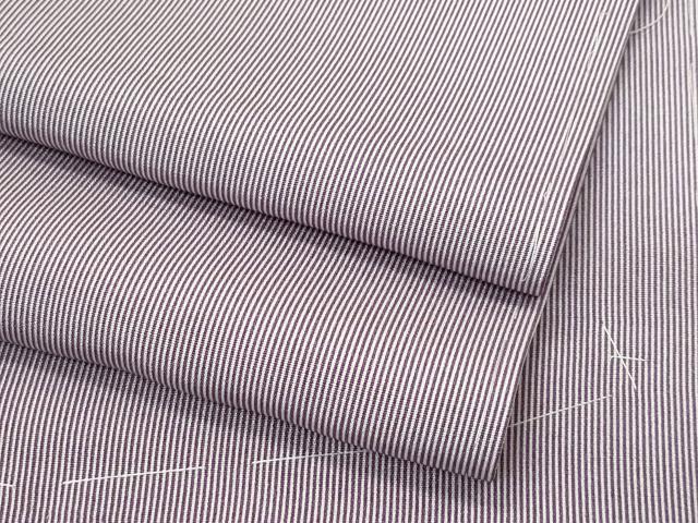 平和屋着物■極上　江戸小紋　万筋　濃色×枯野色　逸品　未使用　CZAA4077s5