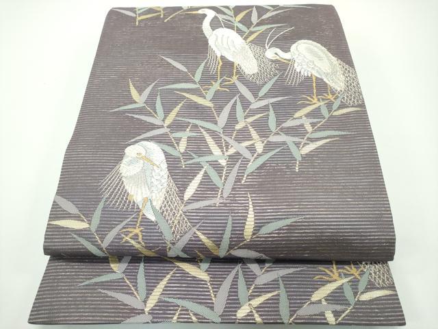 平和屋着物■極上　夏物　六通柄袋帯　いざよい　唐織　白鷺　金糸　逸品　未使用　CZAA4151s5