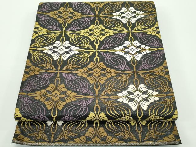 平和屋本店■極上　創業280年　誉田屋源兵衛　麹塵染　全通柄袋帯　唐織　鳳凰花菱文　金彩　逸品　未使用　CZAA4152s5