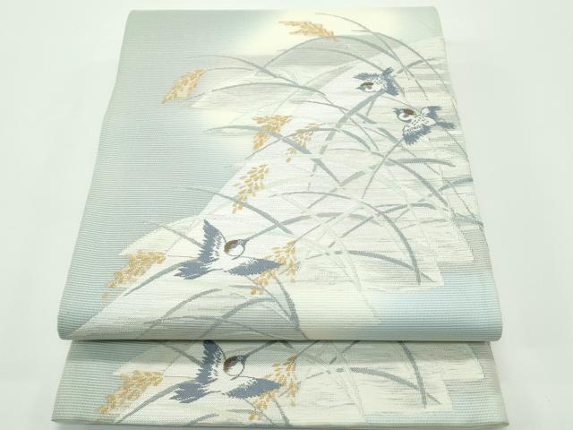 平和屋着物■極上　夏物　六通柄袋帯　雀　稲穂　逸品　未使用　CZAA4193s5