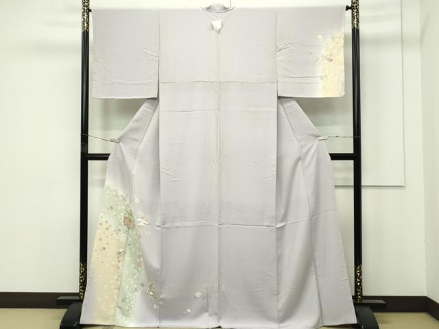 平和屋着物■極上　訪問着　枯野色地　雪輪草花文　暈し染め　金彩　さが美扱い　逸品　未使用　CZAA4212s5