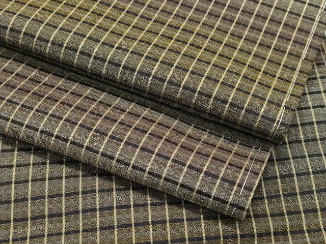 平和屋着物■極上　お召　格子柄　逸品　未使用　CZAA4228s5