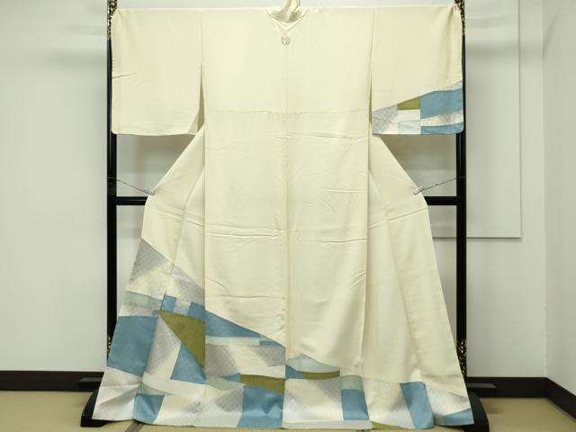 平和屋着物■極上　訪問着　切嵌　吉祥草花文　砥粉色地　逸品　未使用　CZAA4238s5