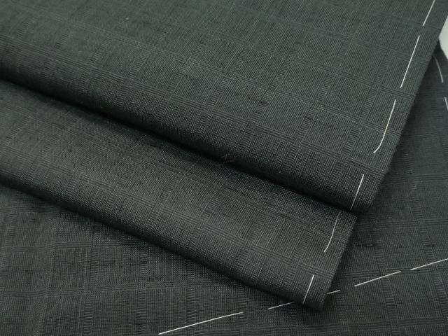 平和屋着物■極上　男性　紬　色無地　千歳茶色　格子柄　逸品　未使用　CZAA4270s5