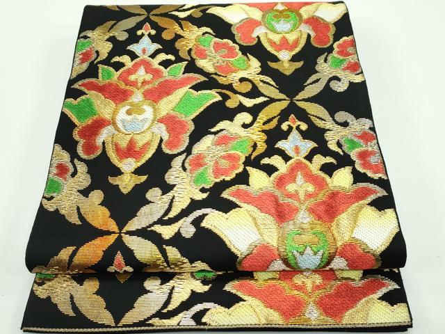 平和屋着物■極上　六通柄　本袋帯　花菱華文錦　金糸　逸品　CZAA4340s5