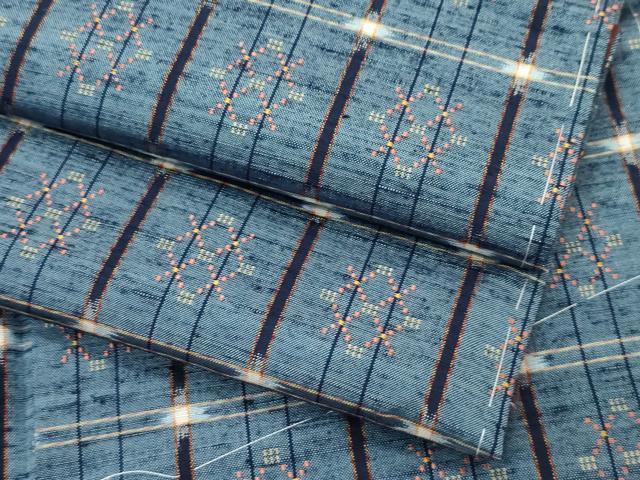 平和屋本店●極上　本場琉球　読谷山花織　紬地　逸品　未使用　CZAA4630s6