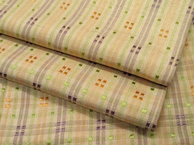 平和屋本店●極上　花織　紬　逸品　CZAA4851s6