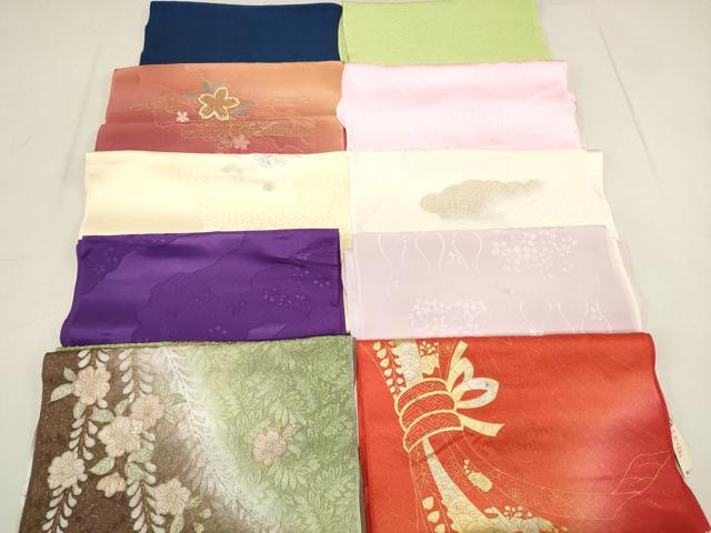 平和屋着物●和装小物　上質な帯揚げ10枚セット　逸品　DAAK7894xg