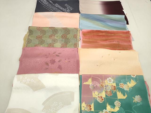平和屋着物★和装小物　上質な帯揚げ10枚セット　逸品　DAAK7934xg