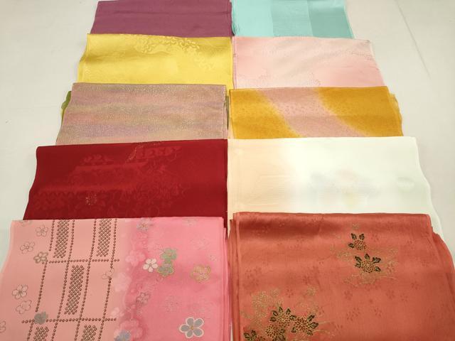 平和屋着物★和装小物　上質な帯揚げ10枚セット　逸品　DAAK7939xg