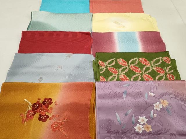 平和屋着物★和装小物　上質な帯揚げ10枚セット　逸品　DAAK7945xg