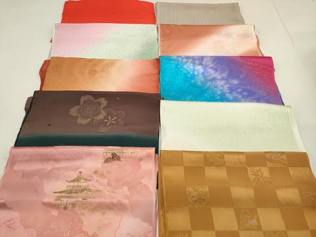 平和屋着物★和装小物　上質な帯揚げ10枚セット　逸品　DAAK7950xg