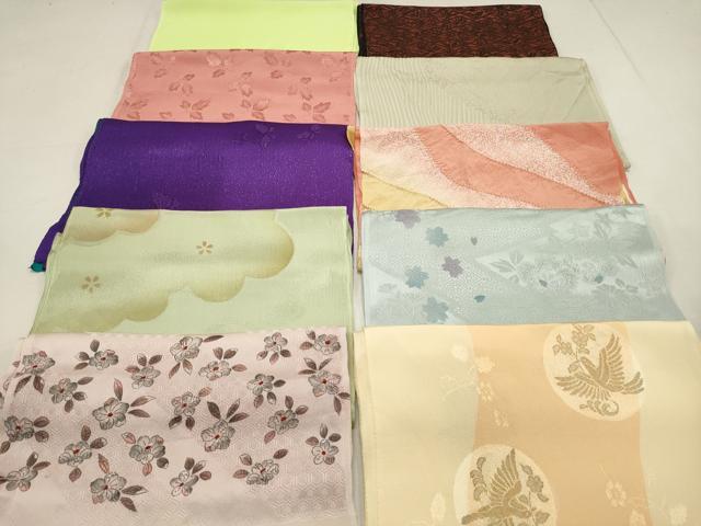 平和屋着物★和装小物　上質な帯揚げ10枚セット　逸品　DAAK7953xg