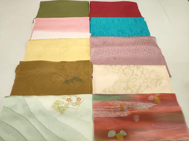 平和屋着物★和装小物　上質な帯揚げ10枚セット　逸品　DAAK7955xg