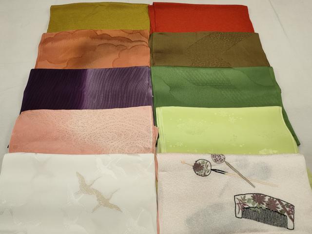 平和屋着物★和装小物　上質な帯揚げ10枚セット　逸品　DAAK7958xg