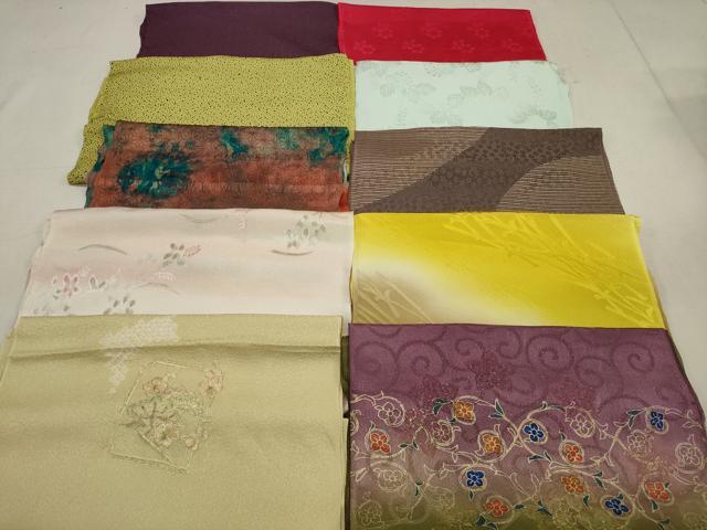 平和屋着物★和装小物　上質な帯揚げ10枚セット　逸品　DAAK7965xg