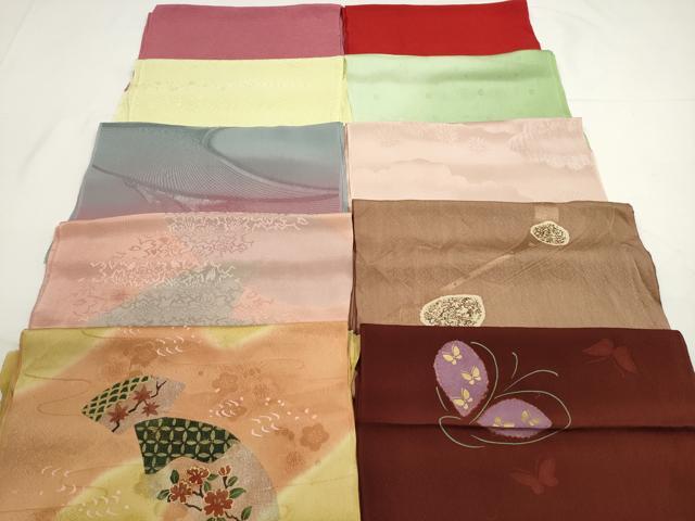 平和屋着物★和装小物　上質な帯揚げ10枚セット　逸品　DAAK7967xg