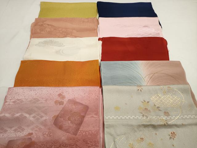 平和屋着物★和装小物　上質な帯揚げ10枚セット　逸品　DAAK7980xg