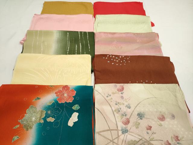 平和屋着物★和装小物　上質な帯揚げ10枚セット　逸品　DAAK7981xg