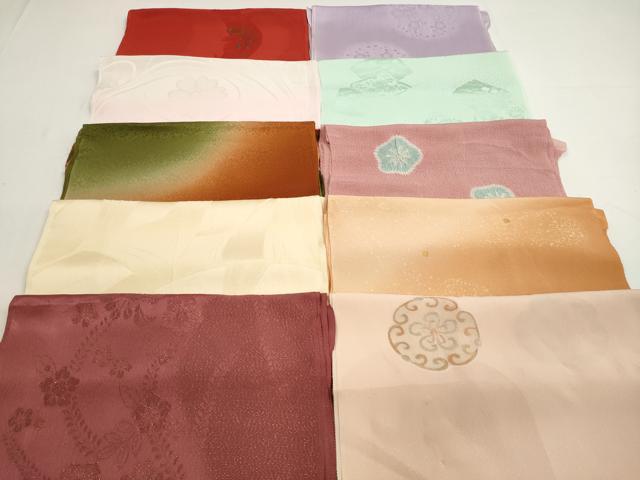 平和屋着物★和装小物　上質な帯揚げ10枚セット　逸品　DAAK7983xg