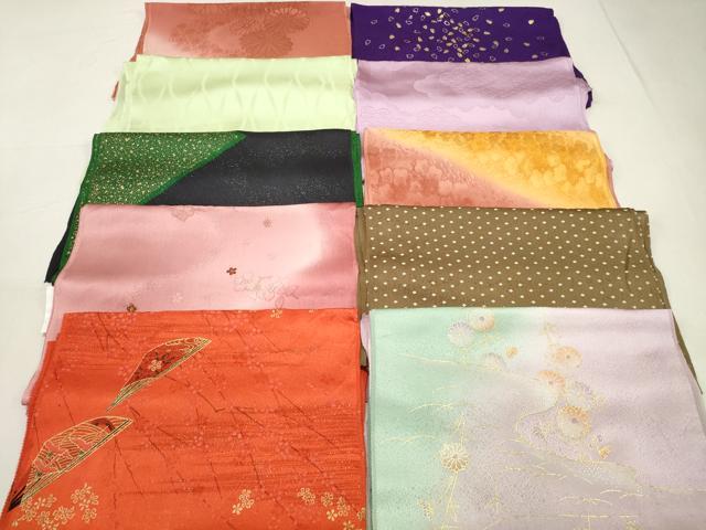 平和屋着物★和装小物　上質な帯揚げ10枚セット　逸品　DAAK7988xg