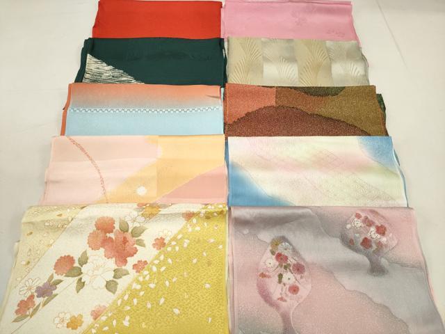 平和屋着物★和装小物　上質な帯揚げ10枚セット　逸品　DAAK7991xg