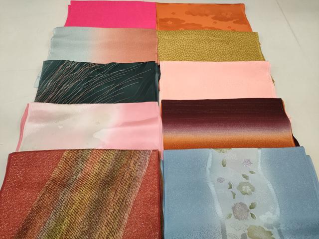 平和屋着物★和装小物　上質な帯揚げ10枚セット　逸品　DAAK7994xg