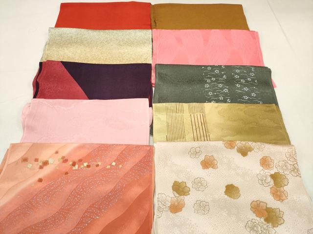 平和屋着物★和装小物　上質な帯揚げ10枚セット　逸品　DAAK7995xg