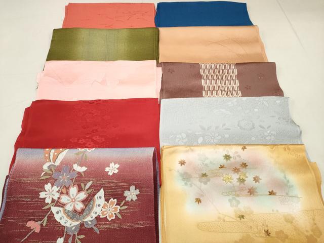 平和屋着物★和装小物　上質な帯揚げ10枚セット　逸品　DAAK7997xg