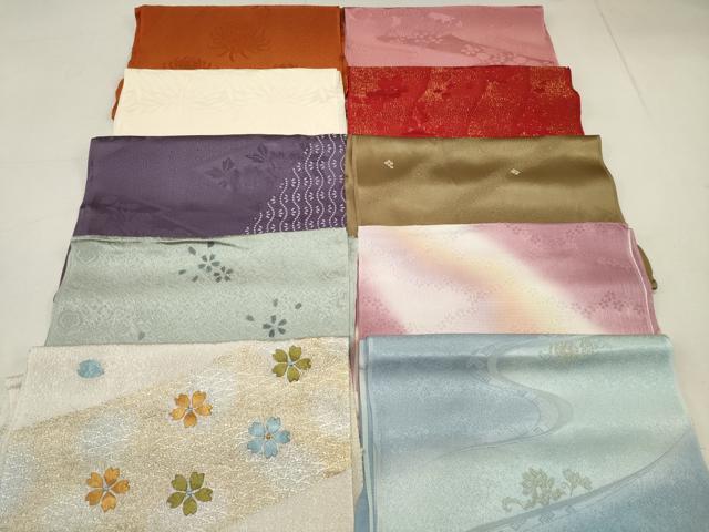 平和屋着物★和装小物　上質な帯揚げ10枚セット　逸品　DAAK7998xg
