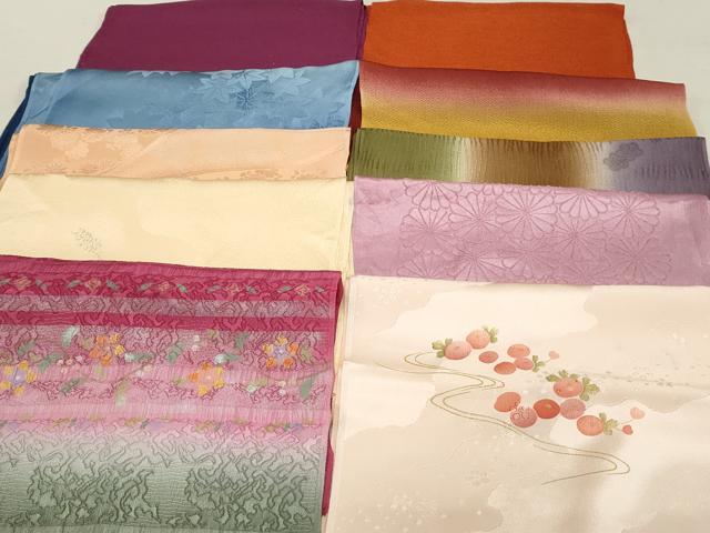 平和屋着物★和装小物　上質な帯揚げ　10枚セット　逸品　DAAK9928qa