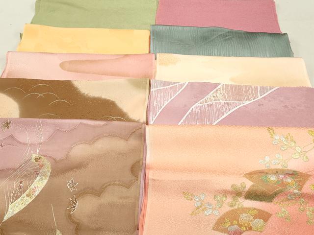 平和屋着物★和装小物　上質な帯揚げ　10枚セット　逸品　DAAK9931qa