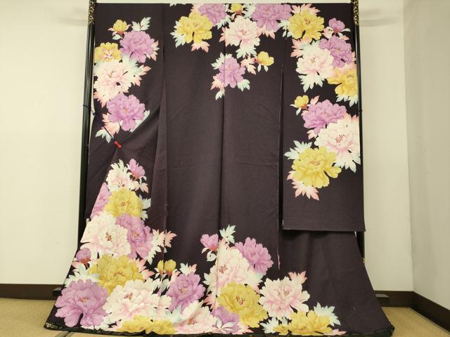 平和屋着物●豪華振袖　刺繍　草花文　銀通し地　仮絵羽　逸品　未使用　DAAL7169du