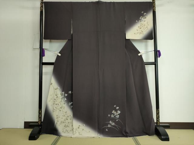 平和屋着物●訪問着　蔦の葉文　暈し染め　金銀彩　正絹　逸品　DAAM3551ic