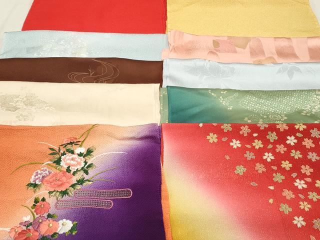 平和屋着物★和装小物　上質な帯揚げ　10枚セット　逸品　DAAM7600qa