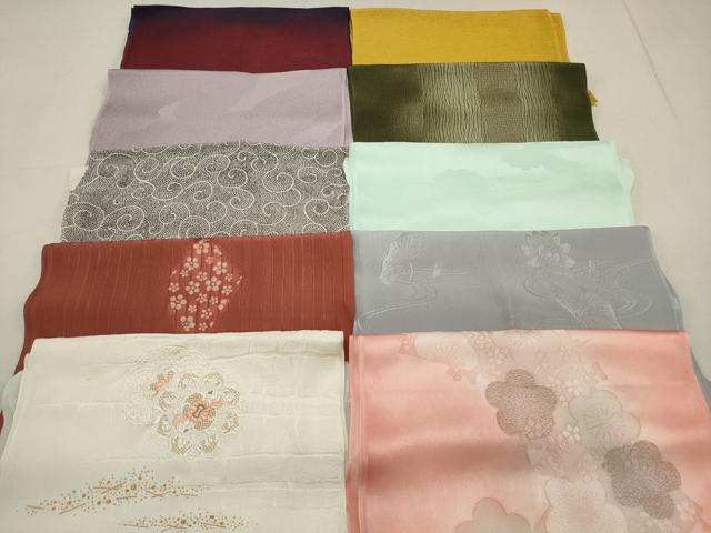 平和屋着物★和装小物　上質な帯揚げ10枚セット　逸品　DAAO0525xg