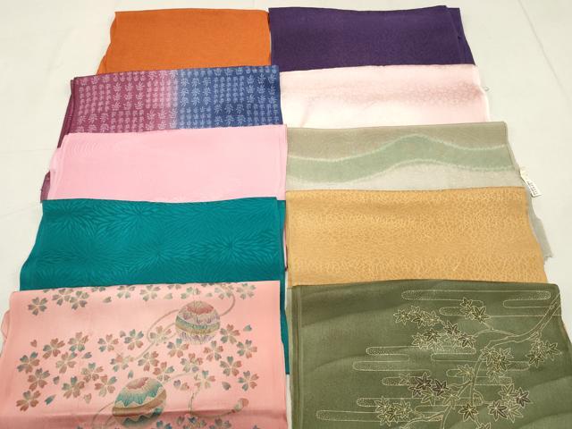 平和屋着物★和装小物　上質な帯揚げ10枚セット　逸品　DAAO0527xg