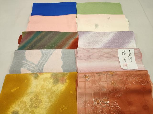 平和屋着物★和装小物　上質な帯揚げ10枚セット　逸品　DAAO0528xg