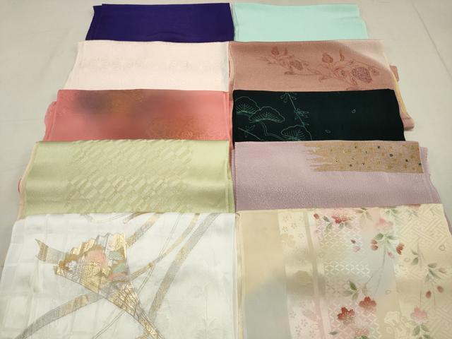 平和屋着物★和装小物　上質な帯揚げ10枚セット　逸品　DAAO0533xg