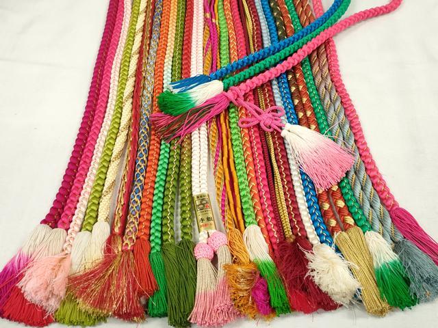 平和屋着物●和装小物　帯締め20本　振袖用　丸組　金糸　逸品　DAAO8686zzz