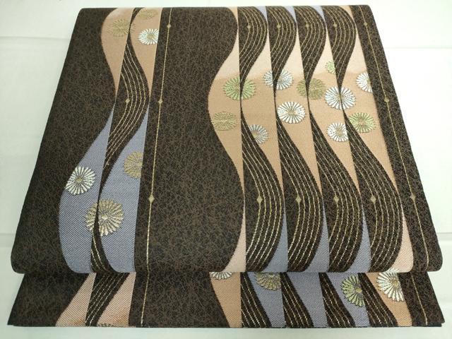 平和屋着物●六通柄袋帯　唐織　献上小紋裂　正絹　逸品　DAAP1615ic