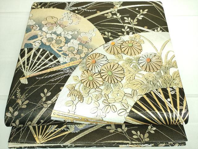 平和屋着物●金彩友禅　卓越技能者・名工・和田光正　太鼓柄袋帯　光正高蒔絵　金銀彩　正絹　逸品　DAAP1649ic