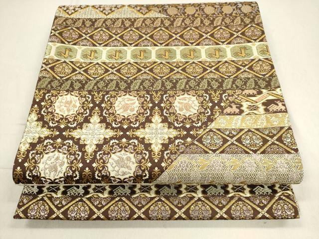 平和屋着物●西陣織　陰山織物謹製　箔屋清兵衛　全通柄袋帯　唐織　悠久の美　金糸　正絹　逸品　DAAP1771ic